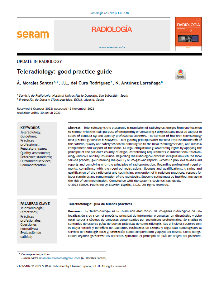 Teleradiology: good practice guide - SIRM